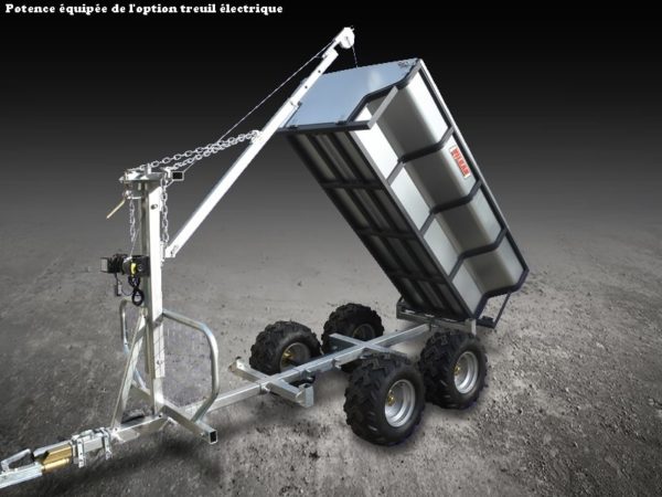 Remorque agricole pour quad, SSV ou micro-tracteur.